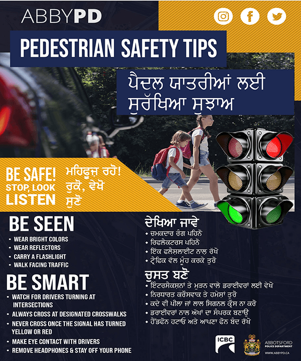 Be Safe, Be Seen- Pedestrian Safety Campaign